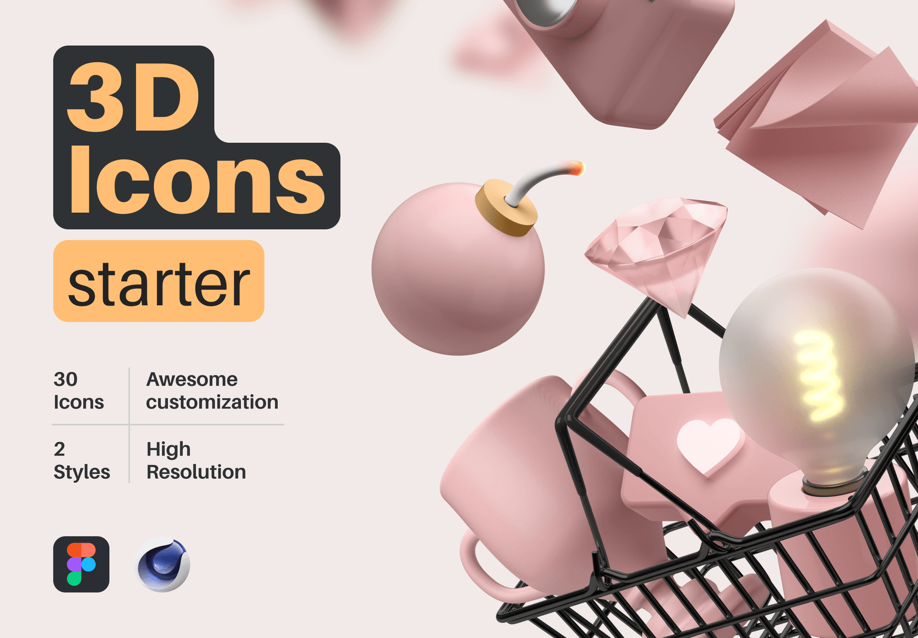 3D icons packs for Designers