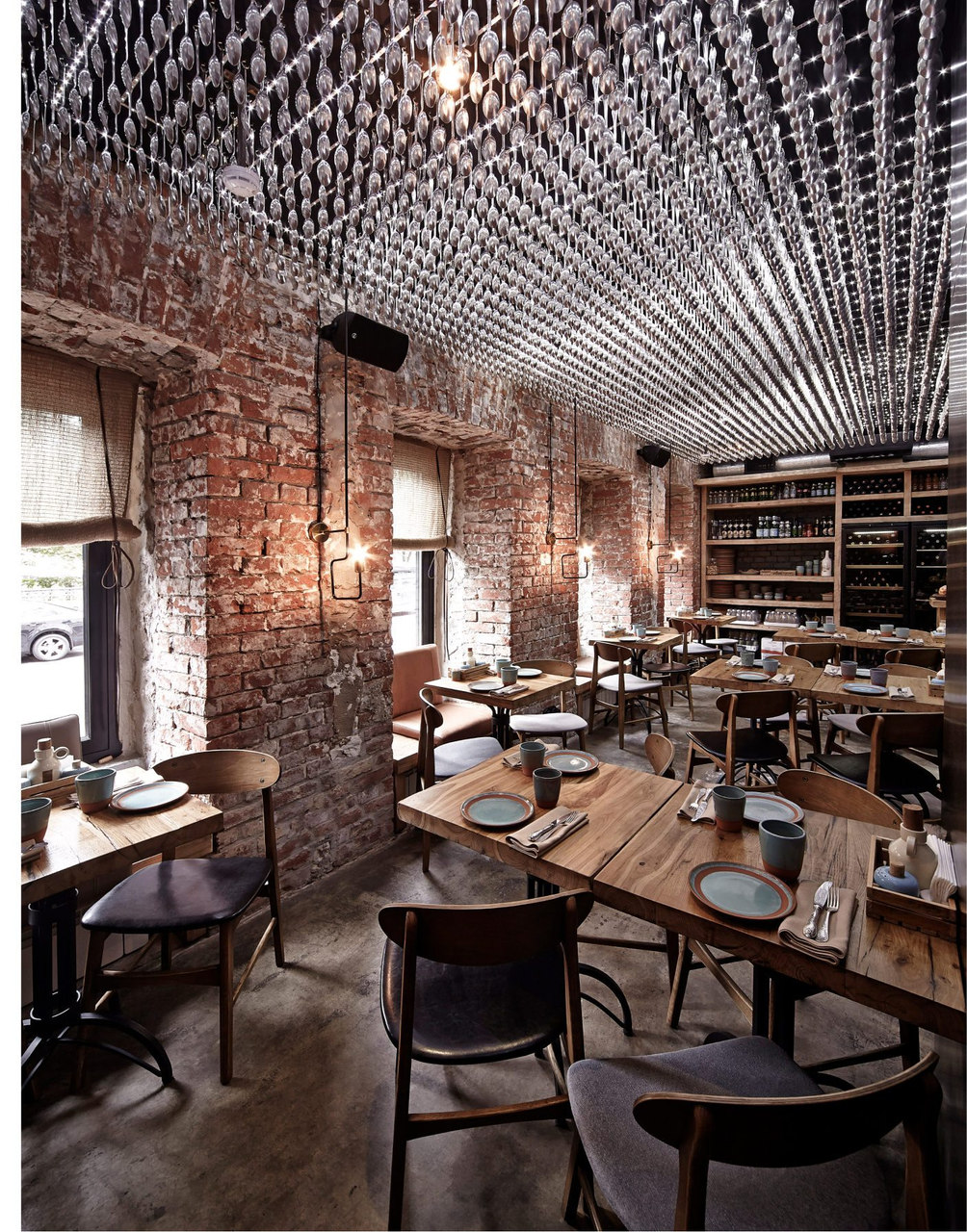 Restaurant interior. The design of the restaurant.