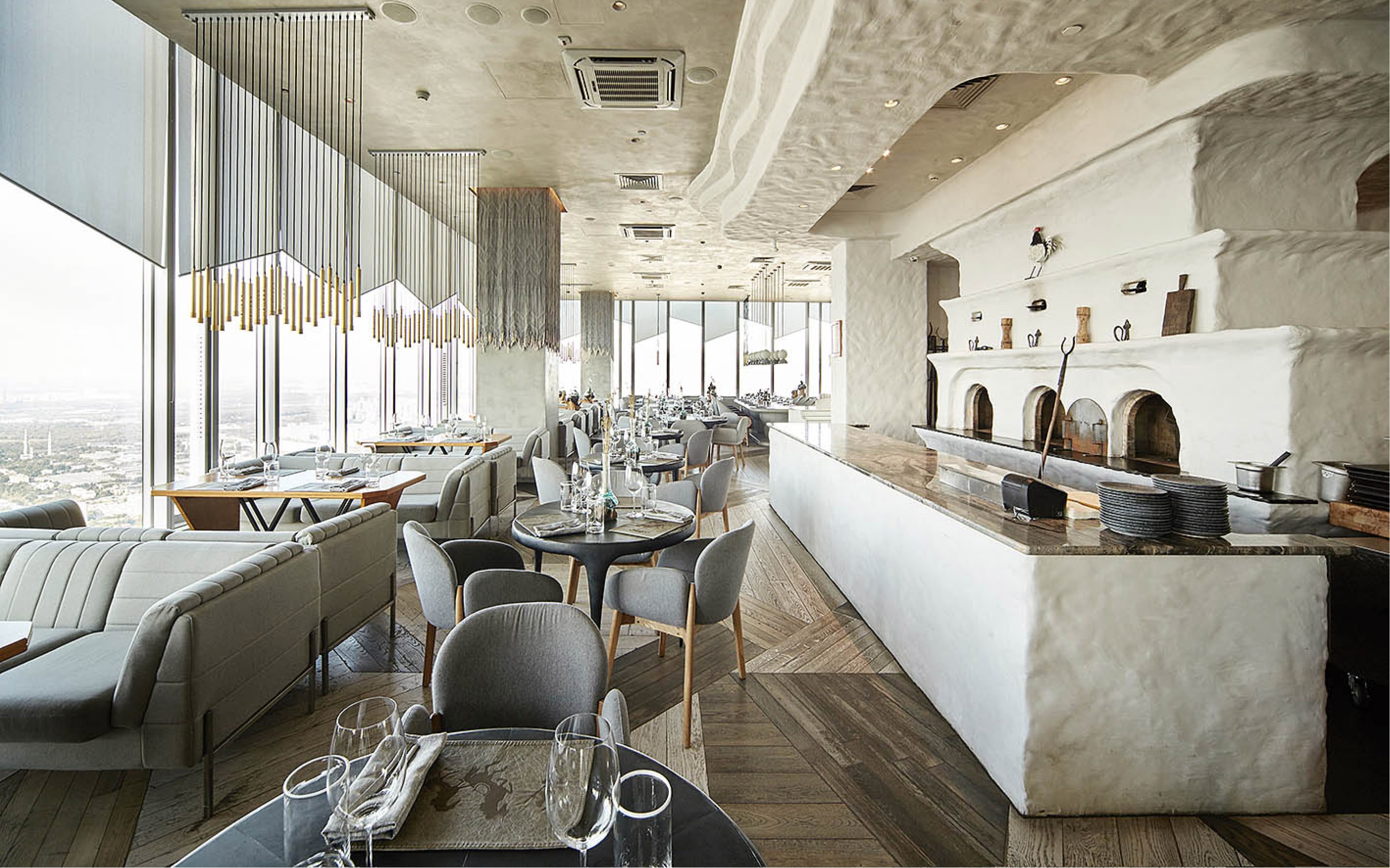 Restaurant interior. The design of the restaurant.