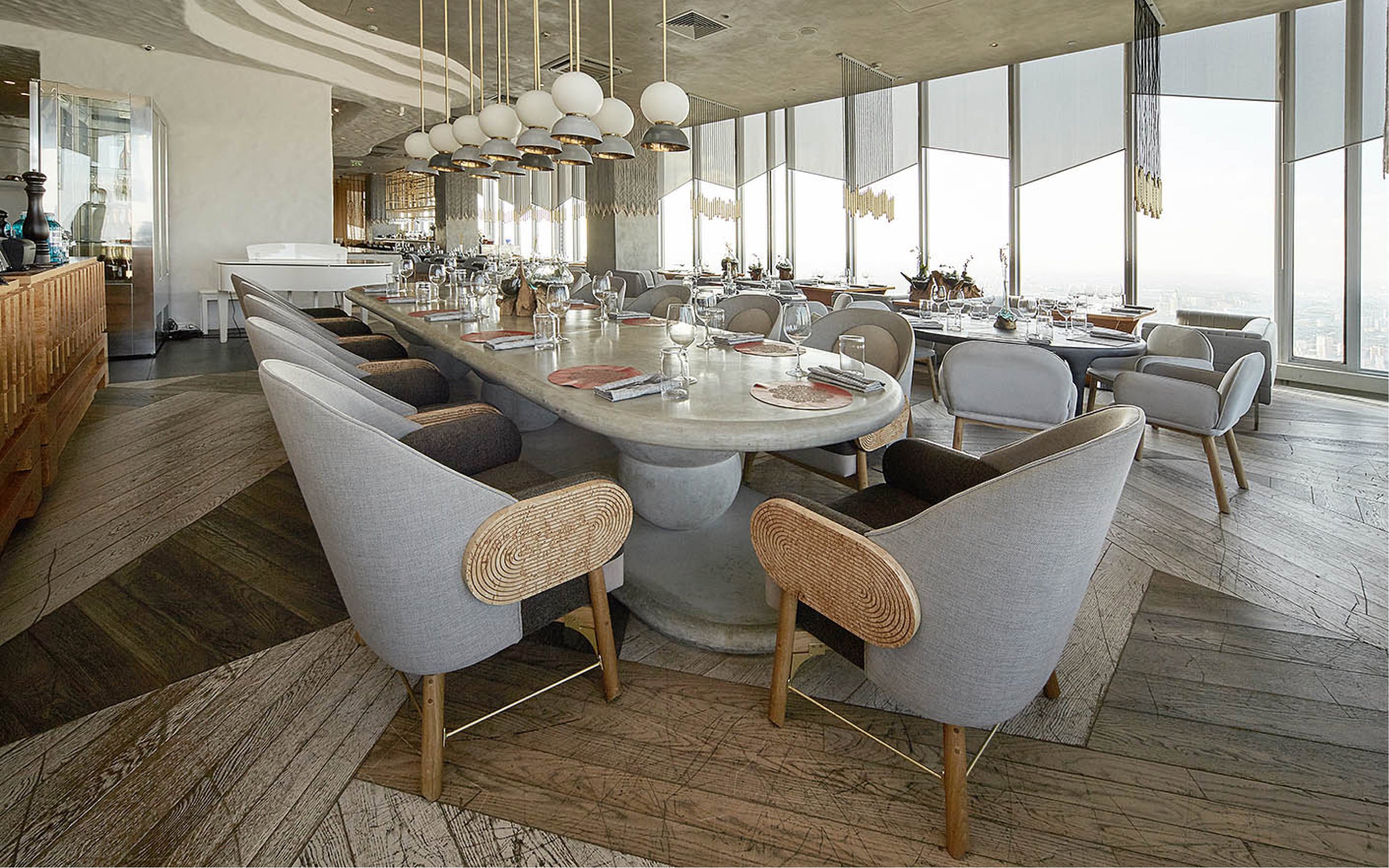Restaurant interior. The design of the restaurant.