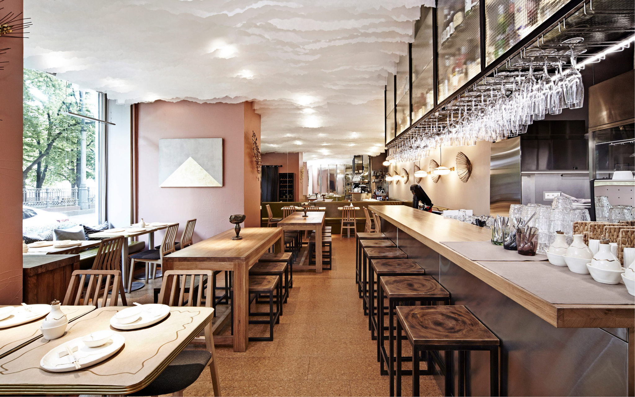 Restaurant interior. The design of the restaurant.