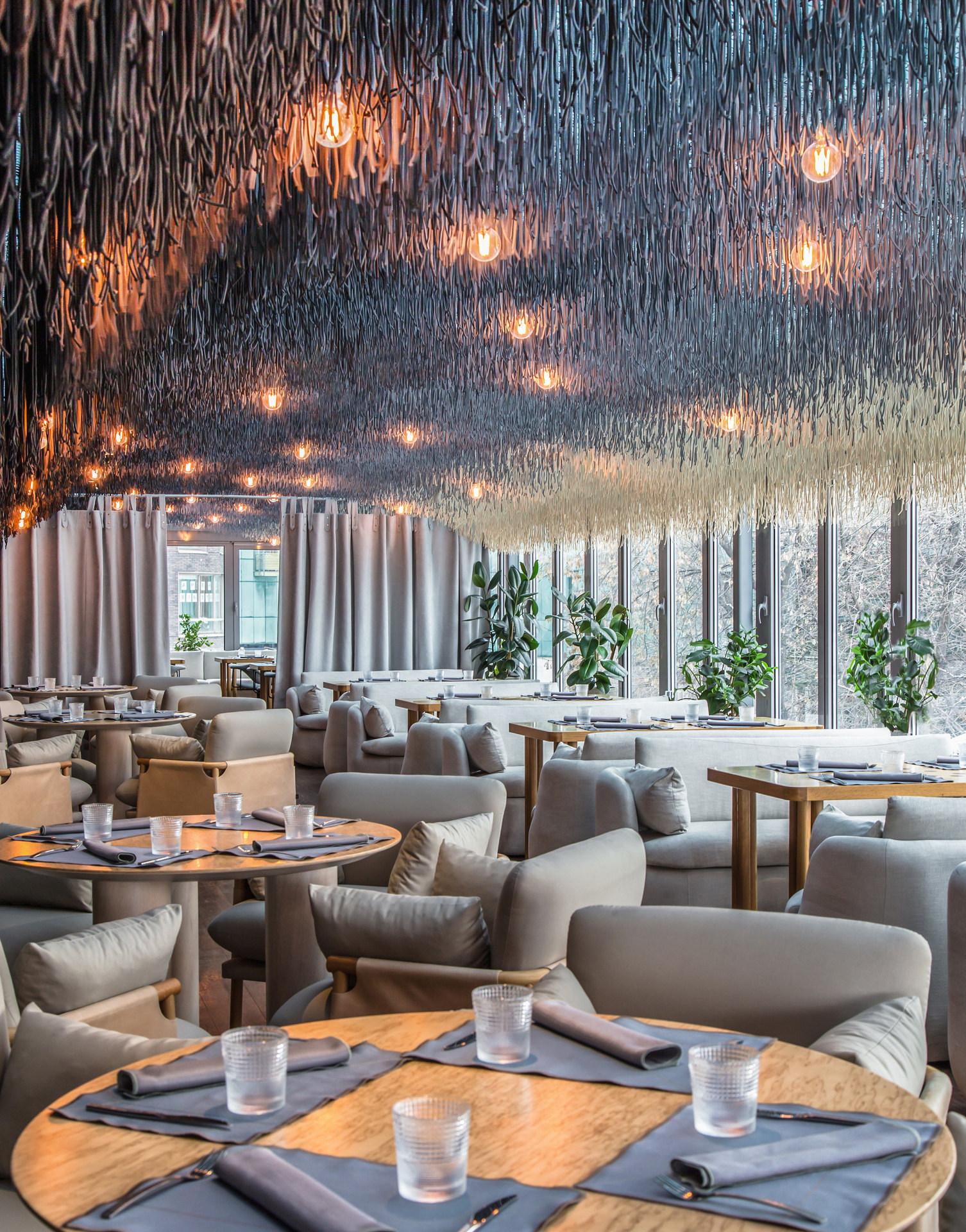 Restaurant interior. The design of the restaurant.