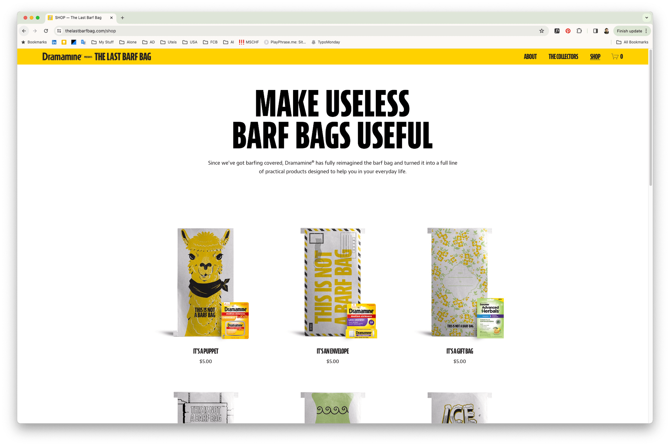 DALLEGRAVE PORTFOLIO — The Last Barf Bag