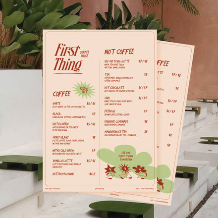 First Thing Coffee House Branding Project